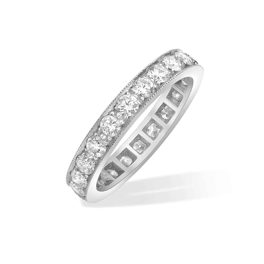 Large grain set full eternity ring – thfinejewellery